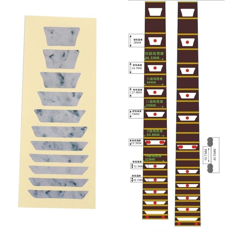 Electric Acoustic Guitar Inlay Sticker Trapezoid F... – Grandado