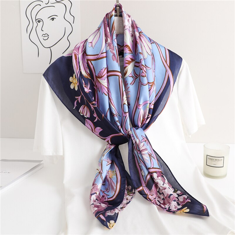 Women Neck Silk Scarf Square Headscarf Foulard Hij... – Vicedeal