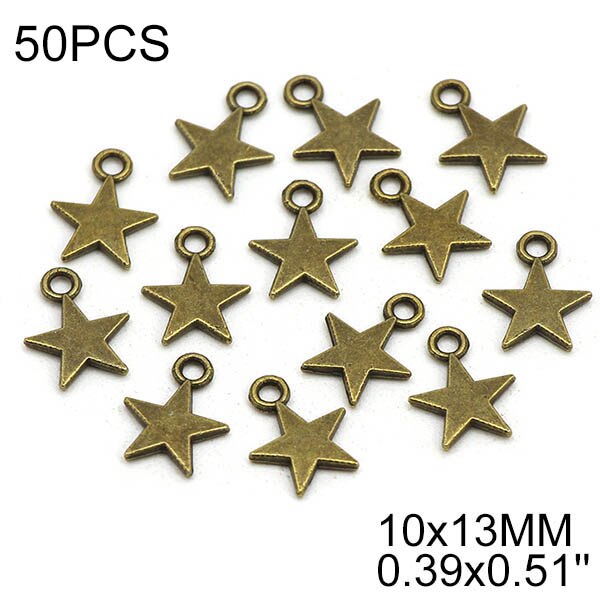 50Pcs Metal Tags Handmade Sliver Bronze Gold Star ... – Grandado