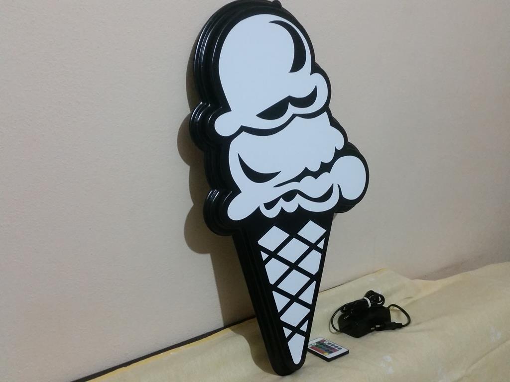 Led Sign Board ICE CREAM "OPERATED 16 COLOR" 67 X3... – Grandado