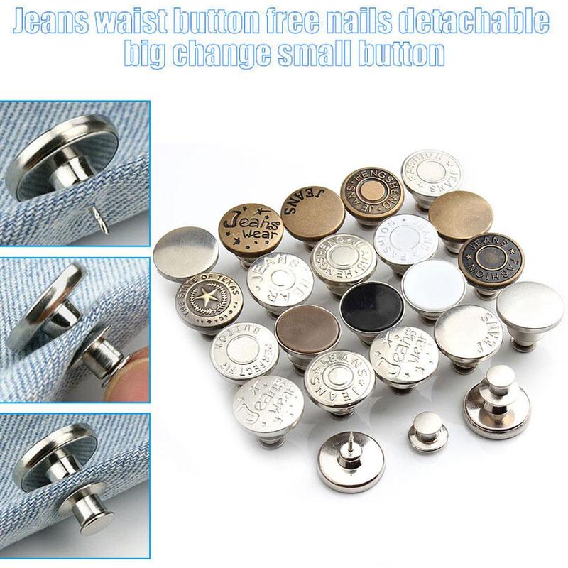 20Pcs Buttons Mixed Metal Reusable Stretch Chucks ... – Grandado