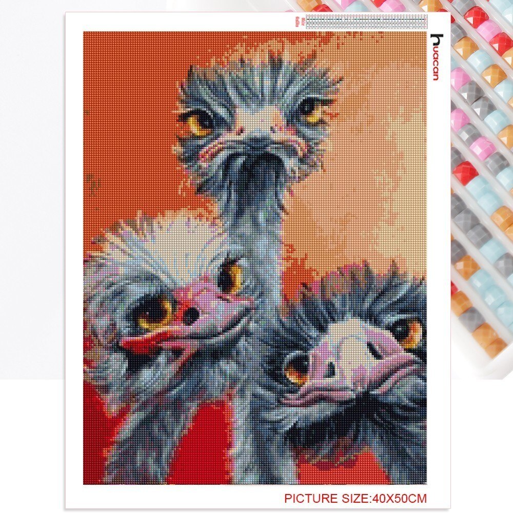 Huacan Diamond Embroidery Animal Kit Diamond Paint... – Grandado
