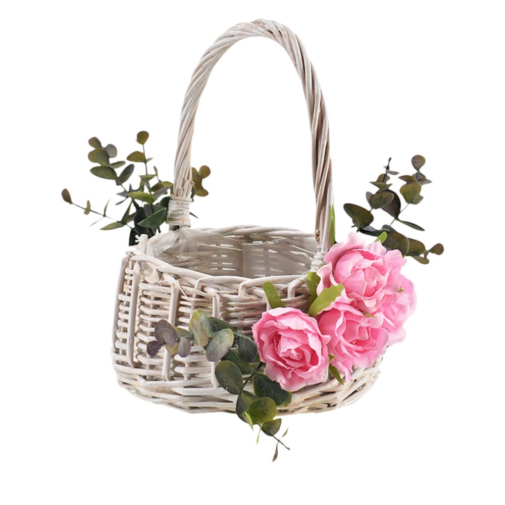 1PC Wedding Flower Basket Decor Delicate Rattan Wo... – Vicedeal
