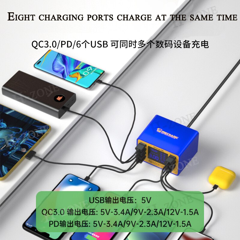 MECHANIC iCharge 8M 8-port USB digital display cha... – Vicedeal