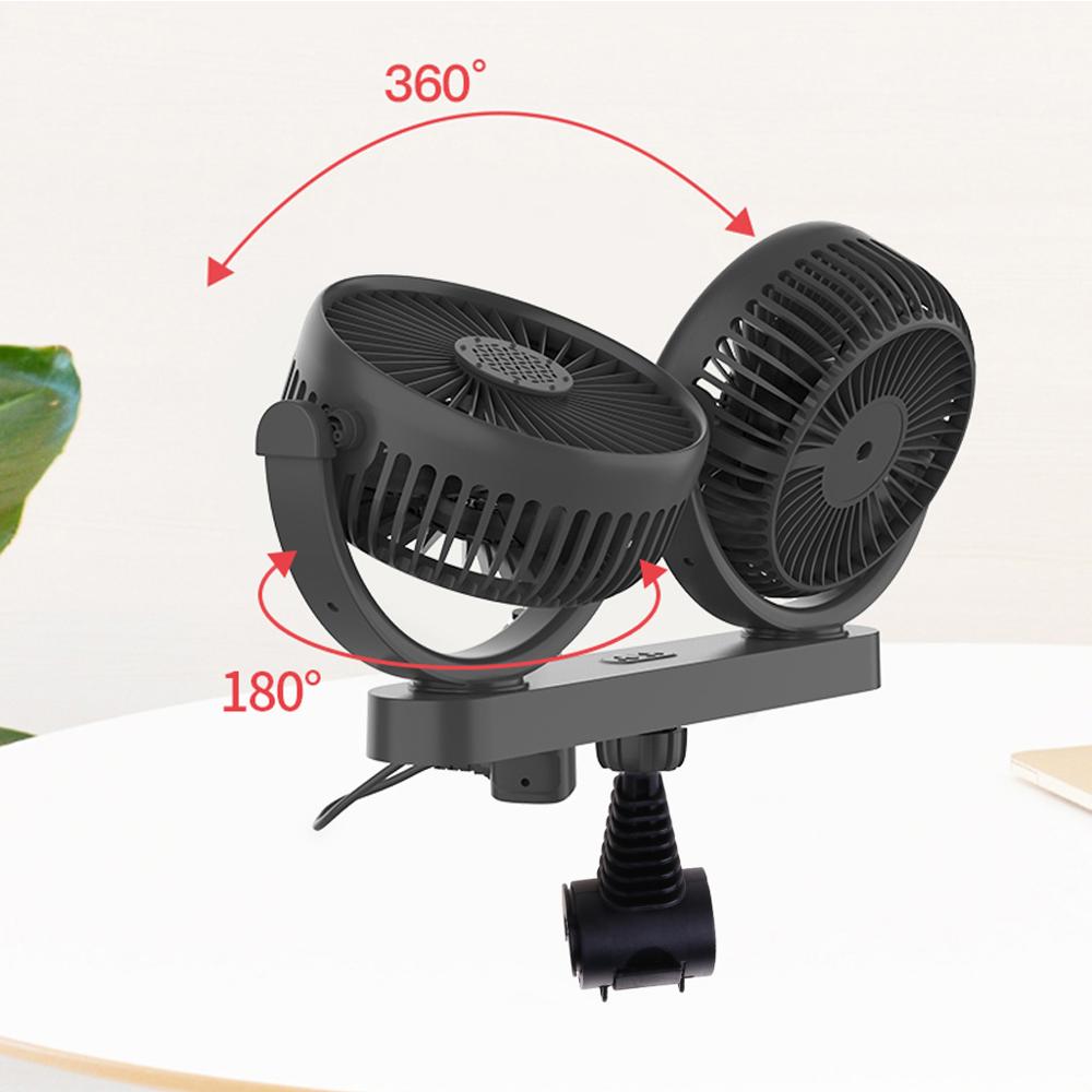 12V 24V Elektrische Auto Ventilator 360 Graden Dra... – Vicedeal