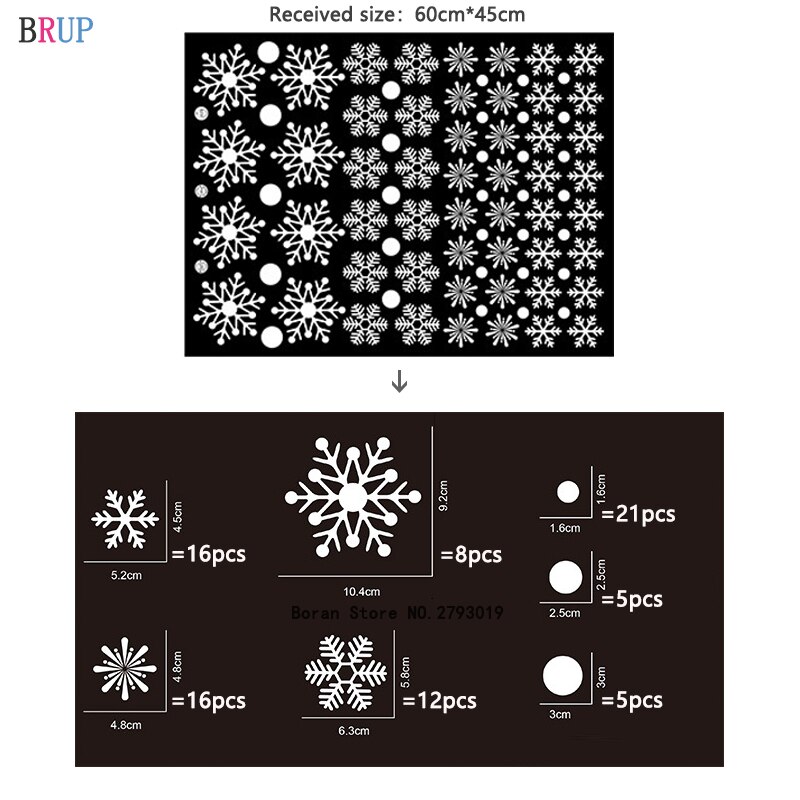Large Snowflake Wall Stickers Christmas Window Dec... – Vicedeal