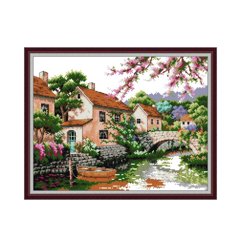Rural landscape cross stitch kit animal18ct 14ct 1... – Vicedeal