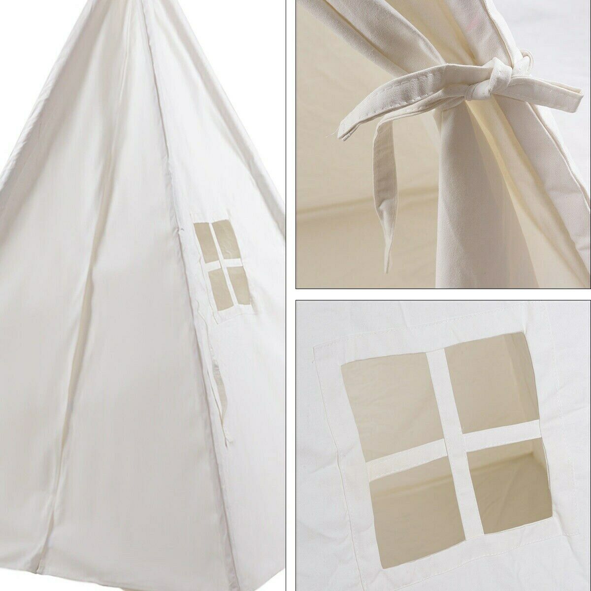 Baby Portable Wigwam Canva Triangle Tipi Folding I... – Vicedeal