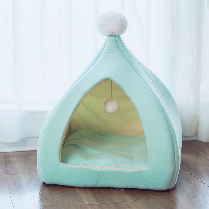 Stylish Cat Cave Bed 2-in-1 Indoor Cat Tent House ... – Vicedeal