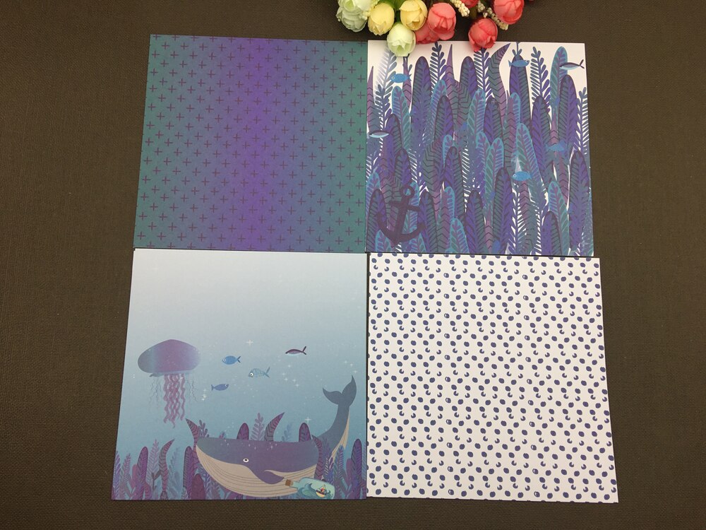 AlinaCraft 24 sheets 6"X6" ocean paper Scrapbookin... – Vicedeal