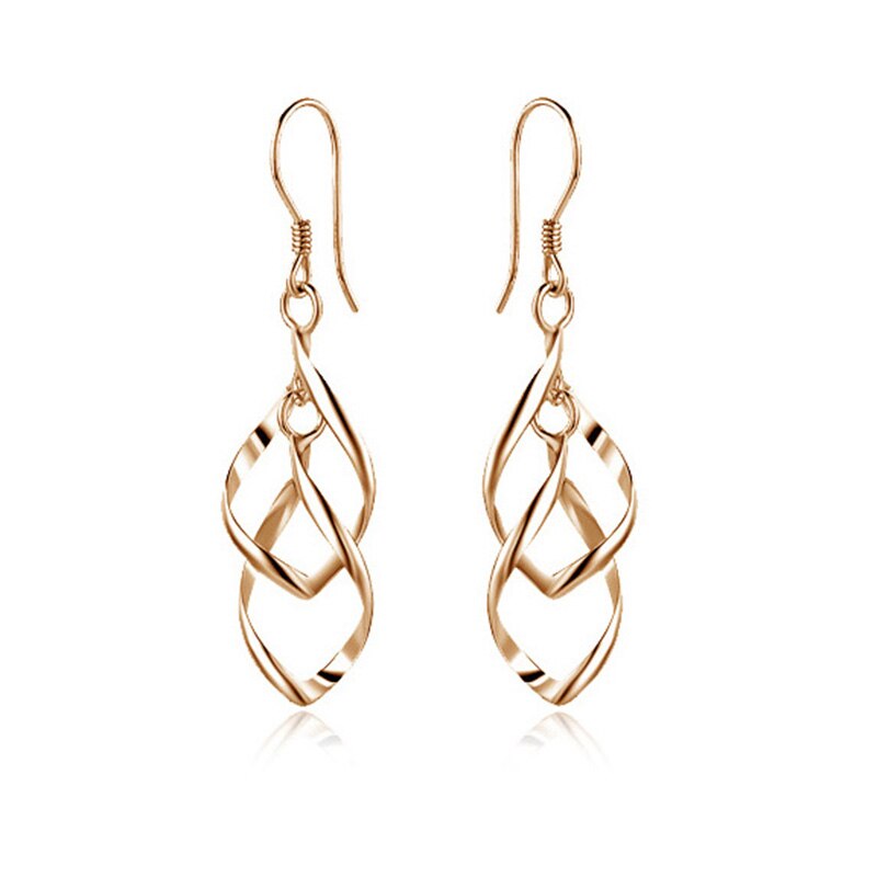 Grace Jun Style Hollow-out Double Twisted Earrings... – Grandado