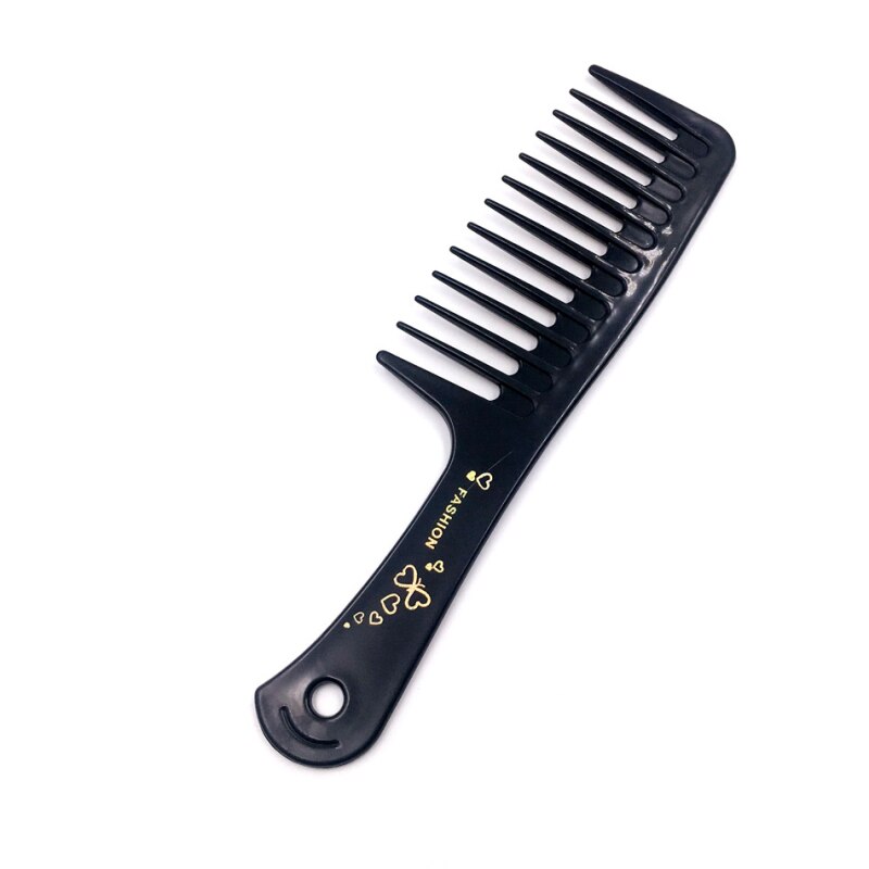 Portable Black Wide Tooth Comb Black ABS Plastic H... – Vicedeal