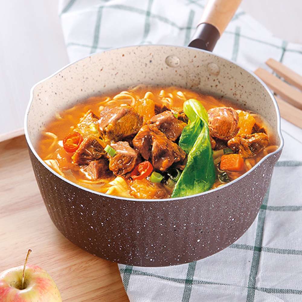 Aluminum Pan 18cm Brown Frying Pan Noodle Cooking ... – Grandado