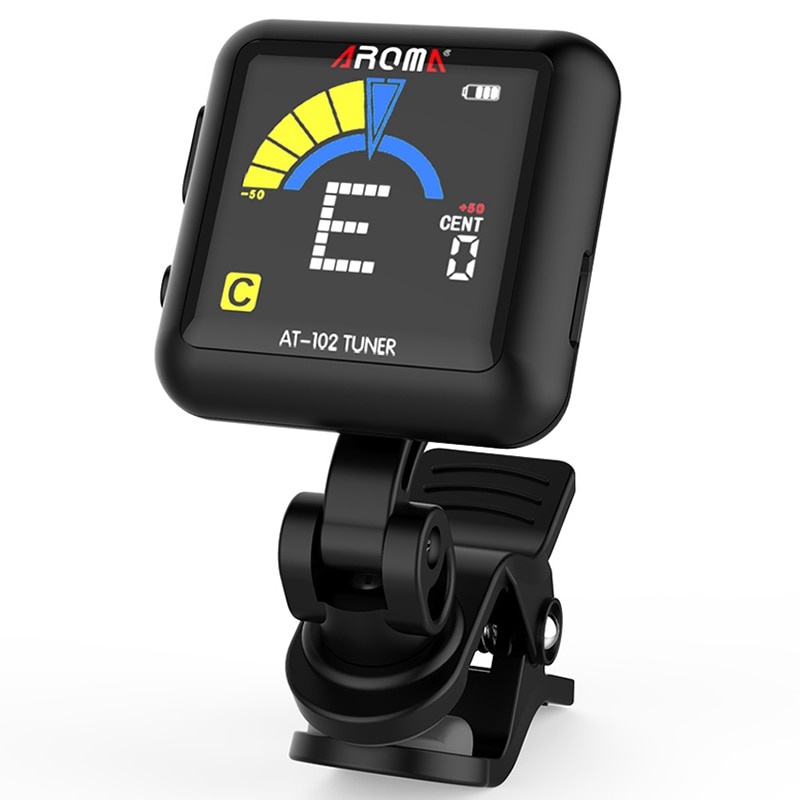 Aroma At-102 Rechargeable Clip-On Guitar Tuner Col... – Grandado