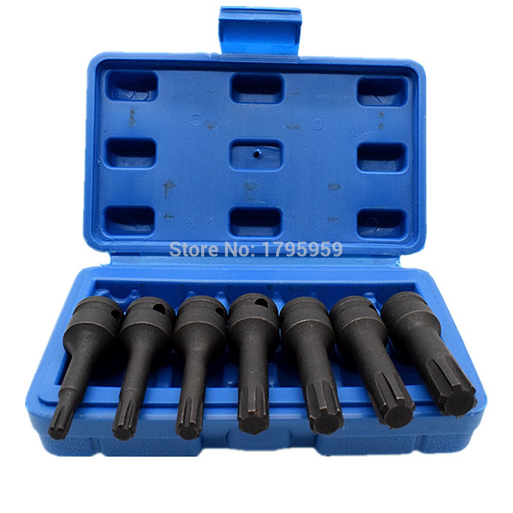 7pc Impact Socket Bit Set 3/8" Square Drive Chrome... – Grandado