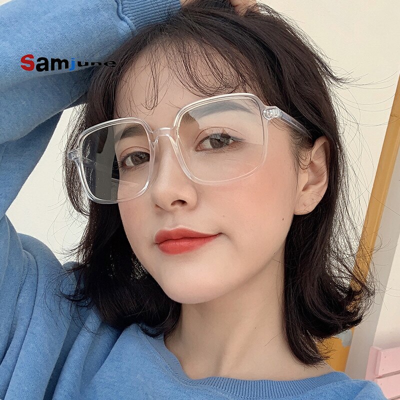 Samjune Women Glasses Frame Oversized Square PC Ey... – Vicedeal