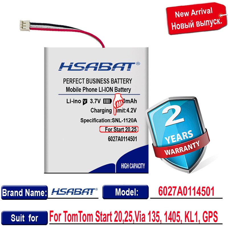 HSABAT 1400mAh Battery for TomTom Start 20,25,Via ... – Grandado