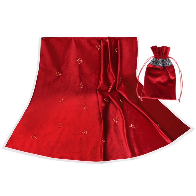 Tarot Tablecloth with Bag Constellation Embroidere... – Grandado