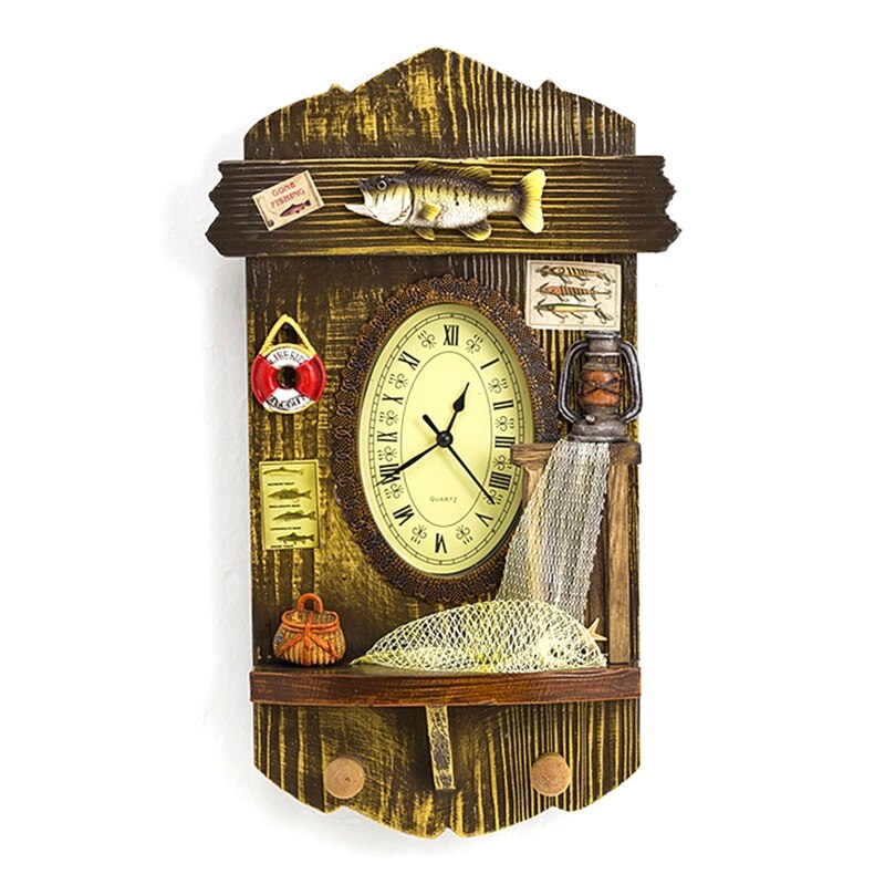 Vintage Wall Clock Rustic Farmhouse Decorative Tim... – Grandado
