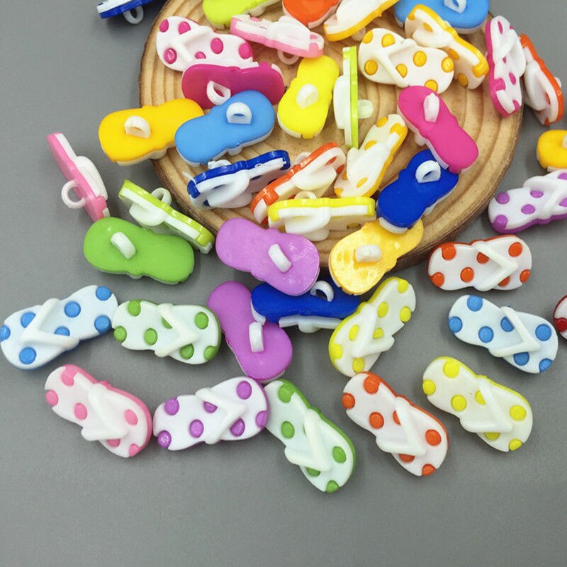 Diy 100 st tecknade flip flops form harts blandad ... – Grandado