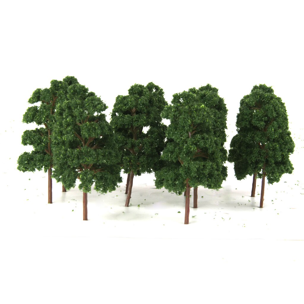 10pcs Model Trees Deep Green HO Scale Train Model ... – Grandado