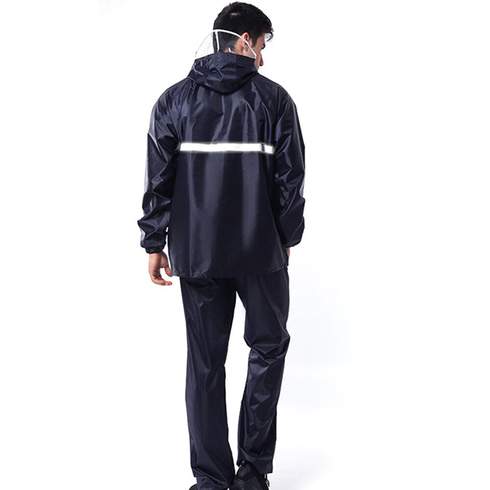Rain Coat Hood Poncho Night Reflection Oxford +PVC... – Grandado