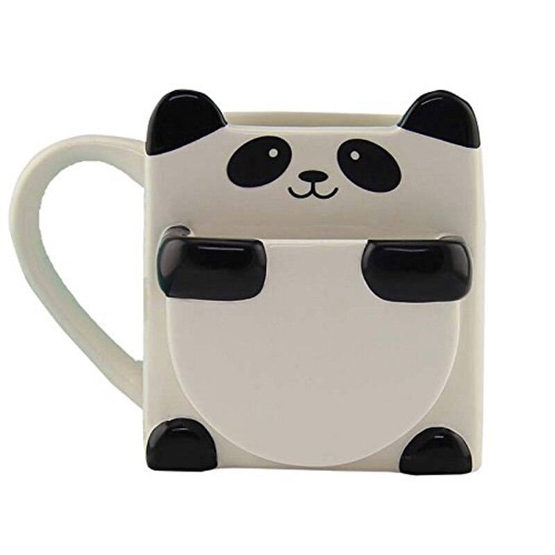 3D Cartoon Panda Koffie Mokken Double Koekjes Kera... – Vicedeal