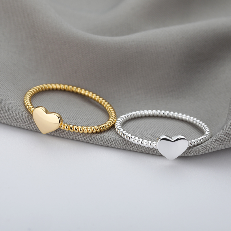 Cute Heart Rings For Women Stainless Steel Gold Co... – Grandado