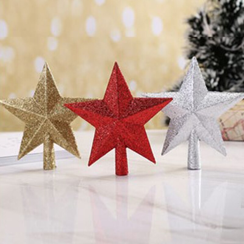 1Pc Glitter Mini Star Christmas Tree Toppers Red G... – Grandado