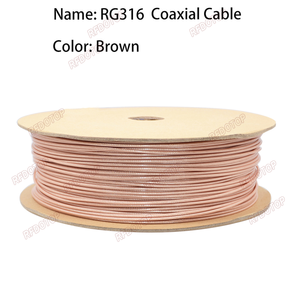 1M~500M Brown RG316 Coax Cable 50 Ohm Low Loss for... – Vicedeal