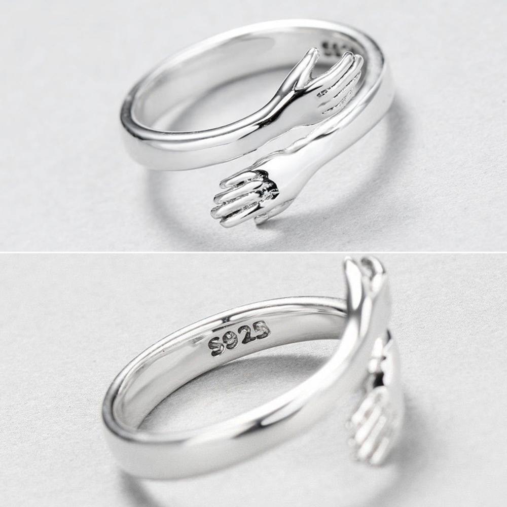 Lover’S Hug Ring Retro Trendy Alloy Open Ring Orna... – Vicedeal