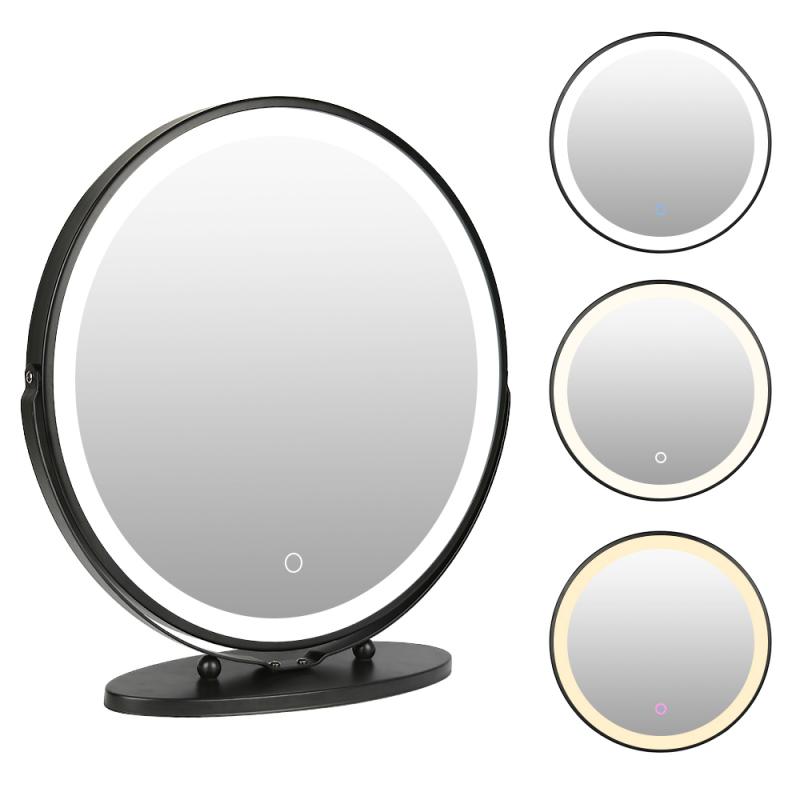Round Dressing Table Dressing Mirror Bedroom Stora... – Grandado