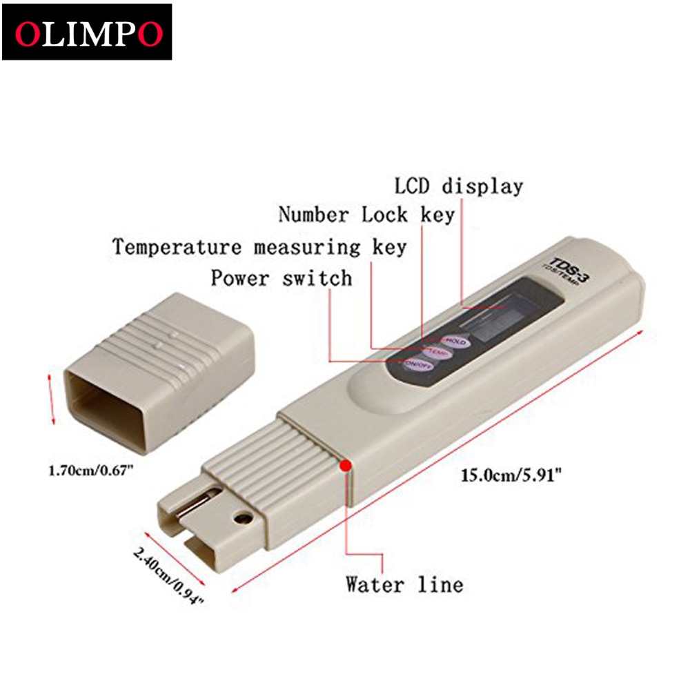 Stylo TDS mètre numérique testeur d'eau équipement... – Grandado
