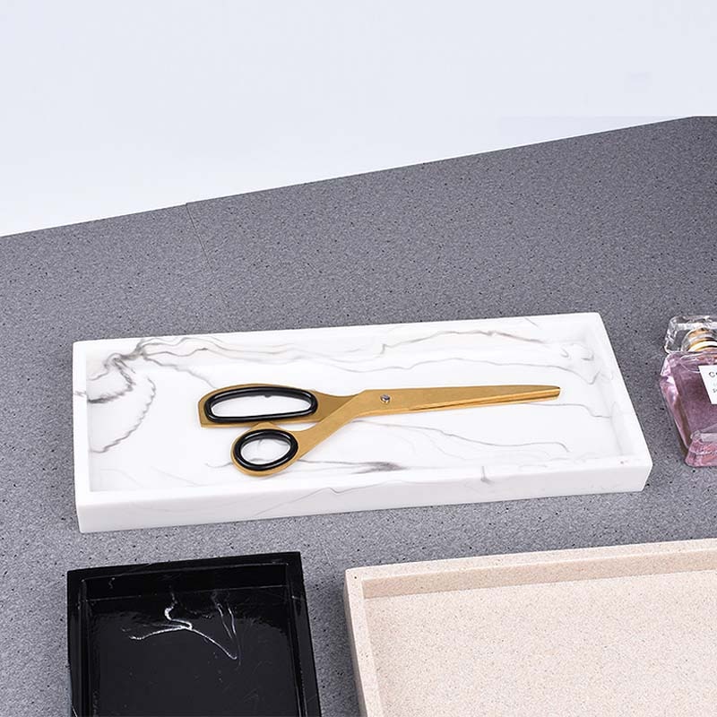 JINSERTA Marbled Storage Tray Resin Jewelry Displa... – Grandado