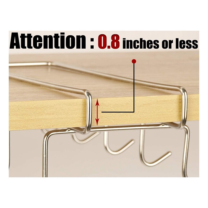 Kopholder 304 rustfrit stål sømfri hylde hængende ... – Grandado