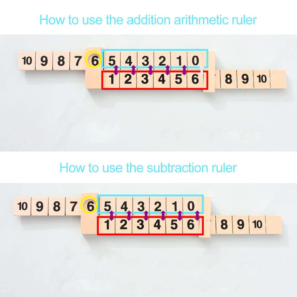 Wooden Math Arithmetic 1-10 Addition Subtract Lear... – Vicedeal