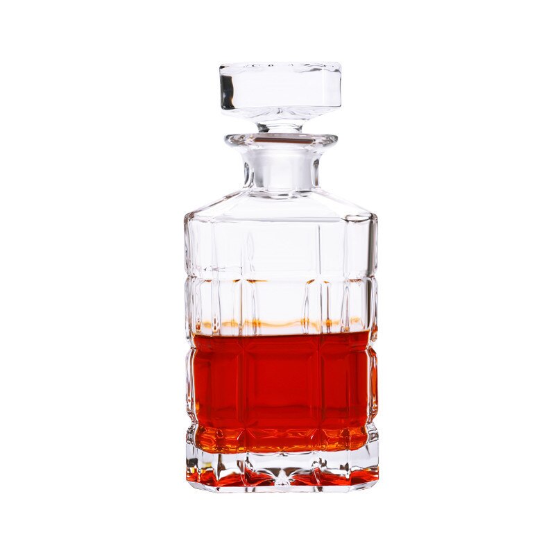 European vintage crystal glass frosted cork wine b... – Grandado