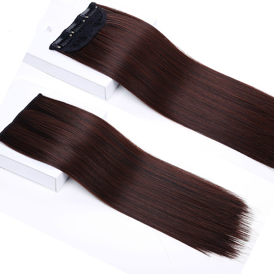 Allaosilf Long Straight Synthetic Clip In Hair Ext... – Vicedeal