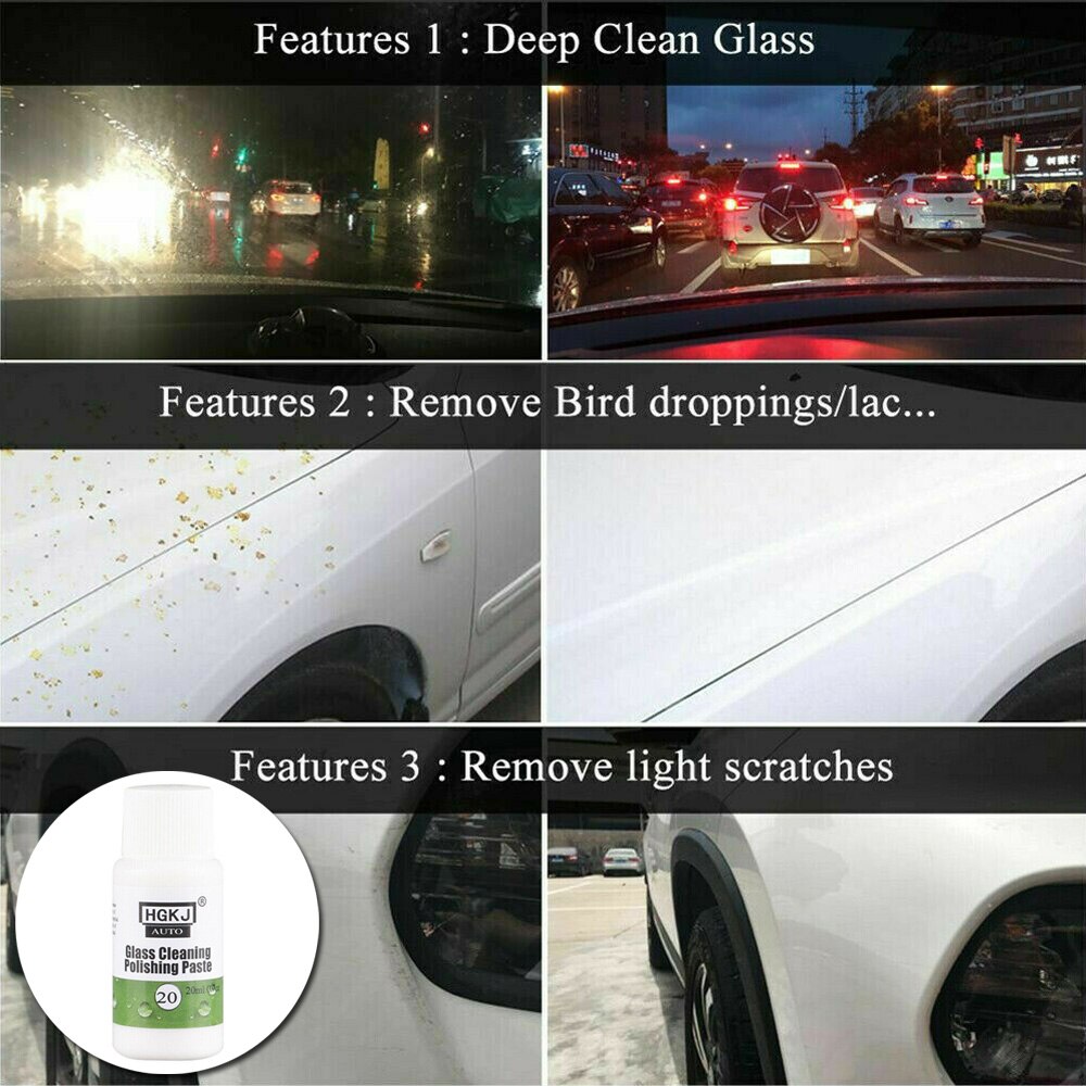 Glass Cleaning Polishing Paste Headlights 20ML Det... – Grandado