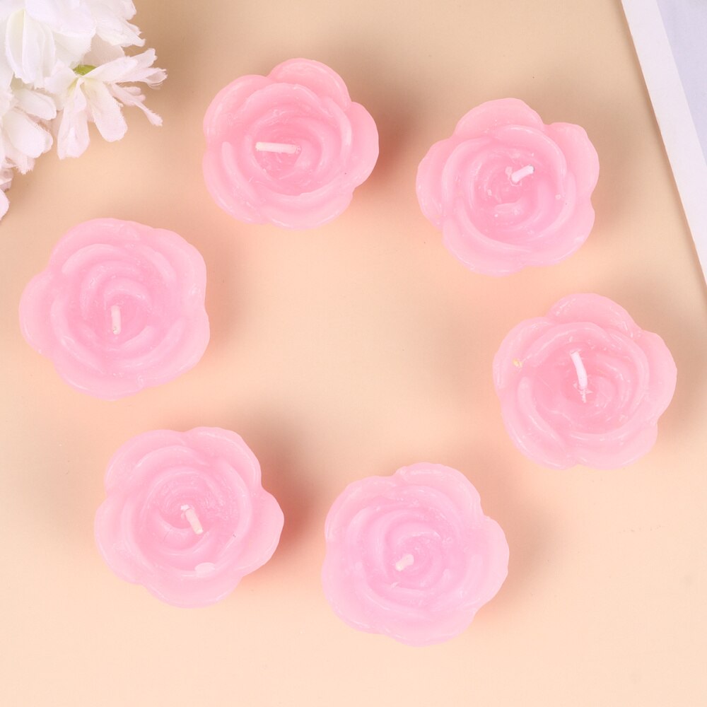 6/12pcs Rose-Shaped Candles Floating Flower Candle... – Vicedeal