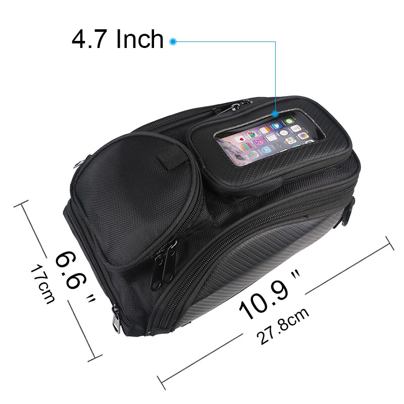Black Motorcycle Fuel Bag Multifunctional Mobile P... – Grandado
