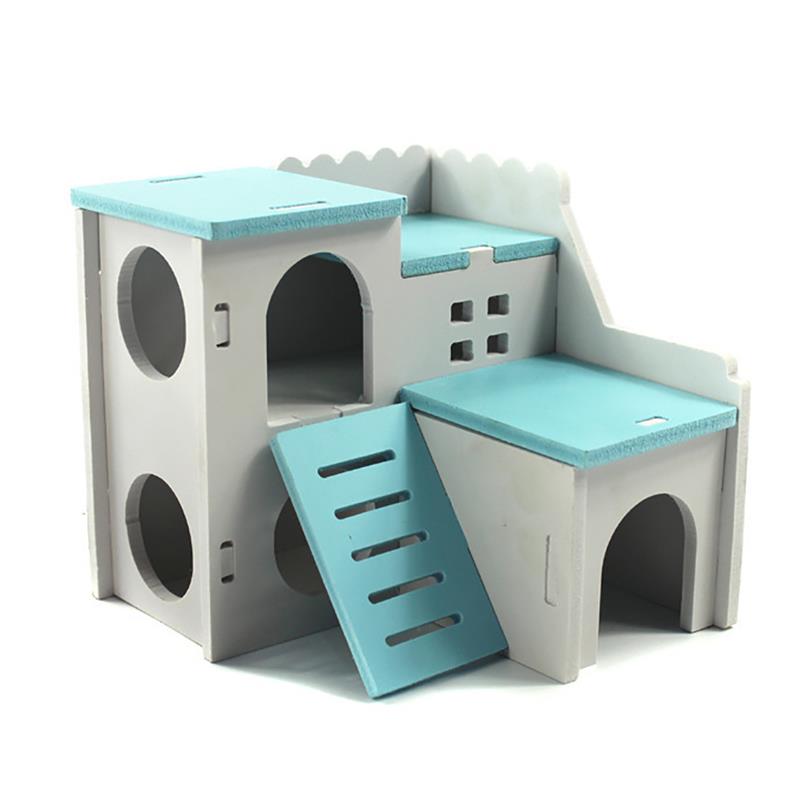Houten Hamster Hideout Double Layer Leuke Kleine H... – Grandado