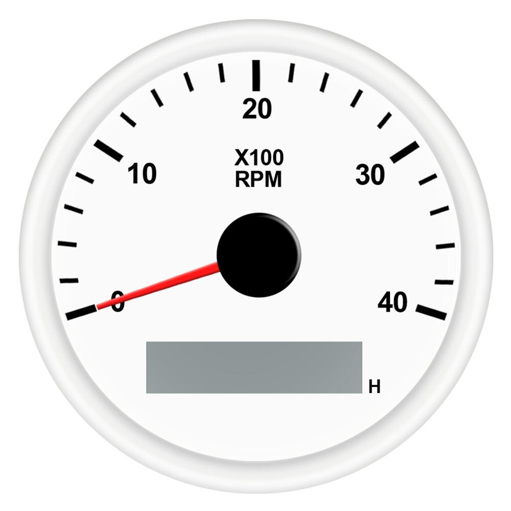 4000 RPM Tachometer Gauge With LCD Hour Meter for ... – Grandado