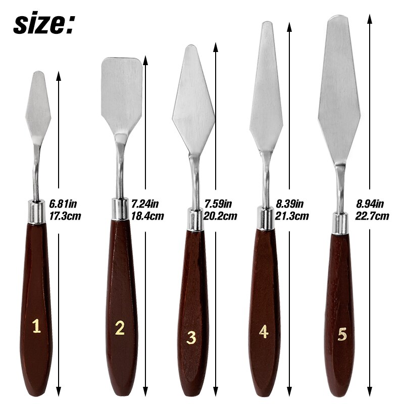 LMDZ 5pcs/Set Oil Painting Shovel Painting Mixing ... – Grandado