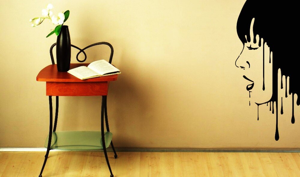 Horror Woman Head Wall Decals Vinyl Home Bedroom W... – Vicedeal