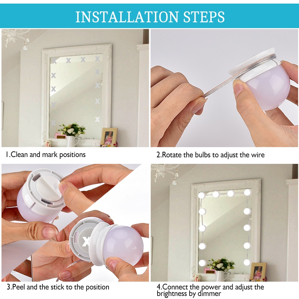 Hollywood LED Makeup Light Bulb Makeup Mirror Vani... – Grandado