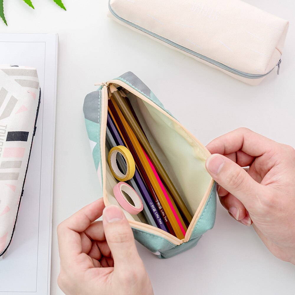 Sample Canvas Pencil Case for School Cute Geometri... – Grandado