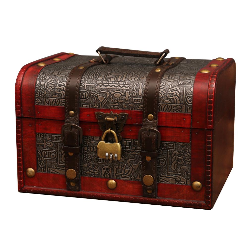 Treasure Chest With Lock Box Cosmetics Jewelry Tre... – Grandado