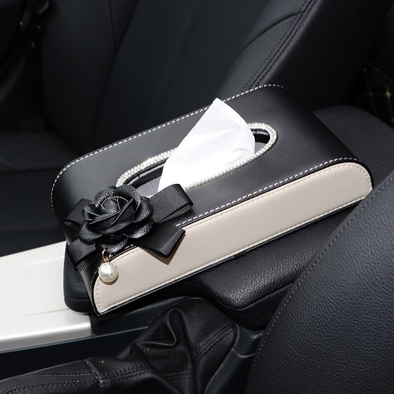 Car Tissue Box Flowers Rose Patchwork Auto Tissue ... – Vicedeal