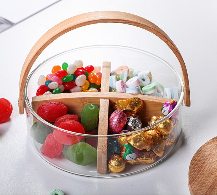 Nordic 1.3L Candy Fruit Biscuit Storage Basket Woo... – Grandado